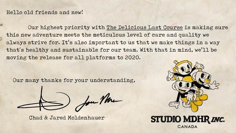 Studio MDHR Offers First Glimpse of Cuphead Delicious Last Course DLC ...