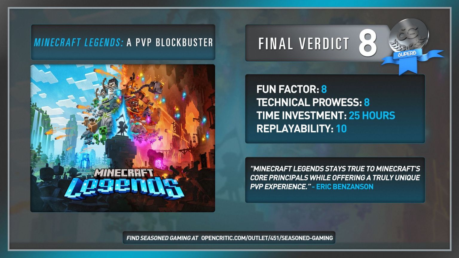 Review : Minecraft Legends : A PvP Blockbuster : Seasoned Gaming