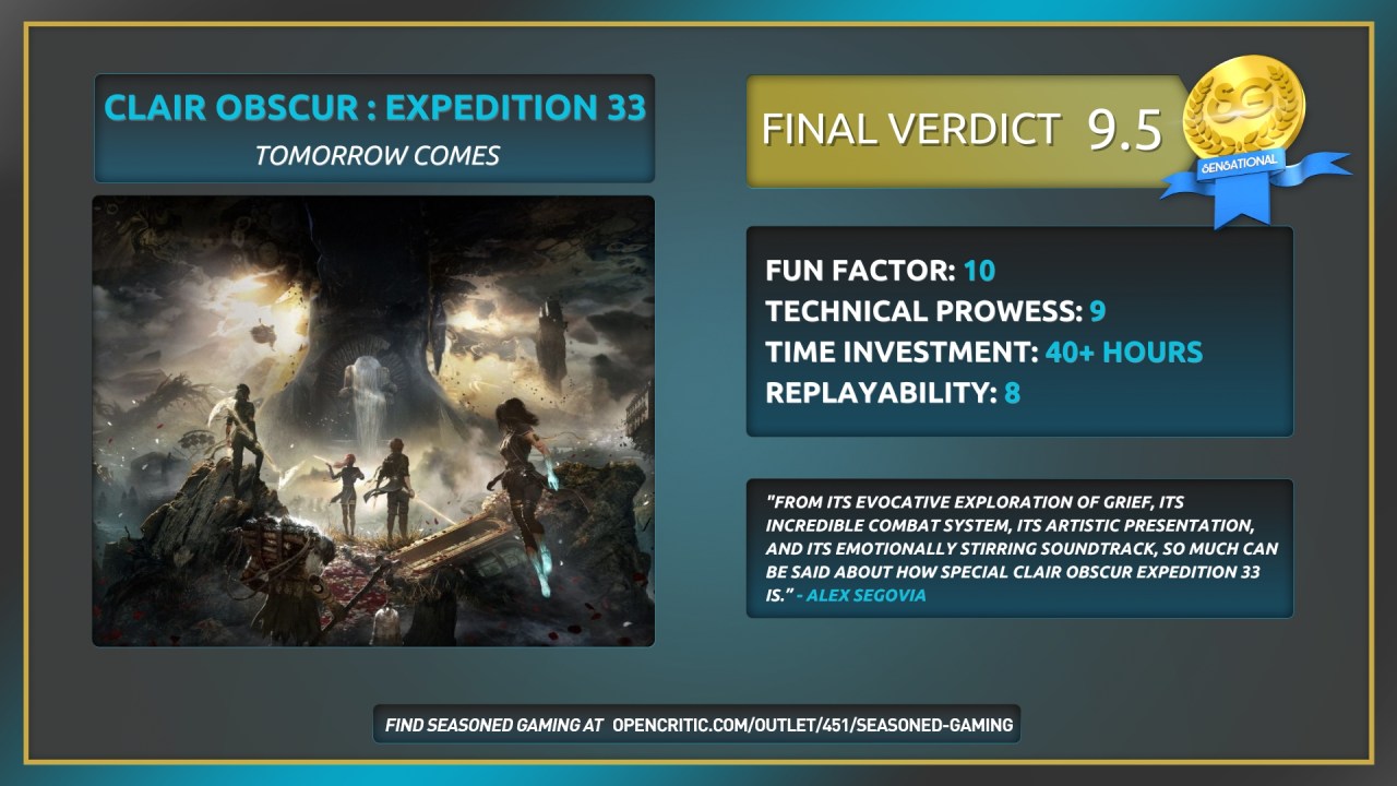 Review : Clair Obscur Expedition 33 : Tomorrow Comes : Seasoned Gaming
