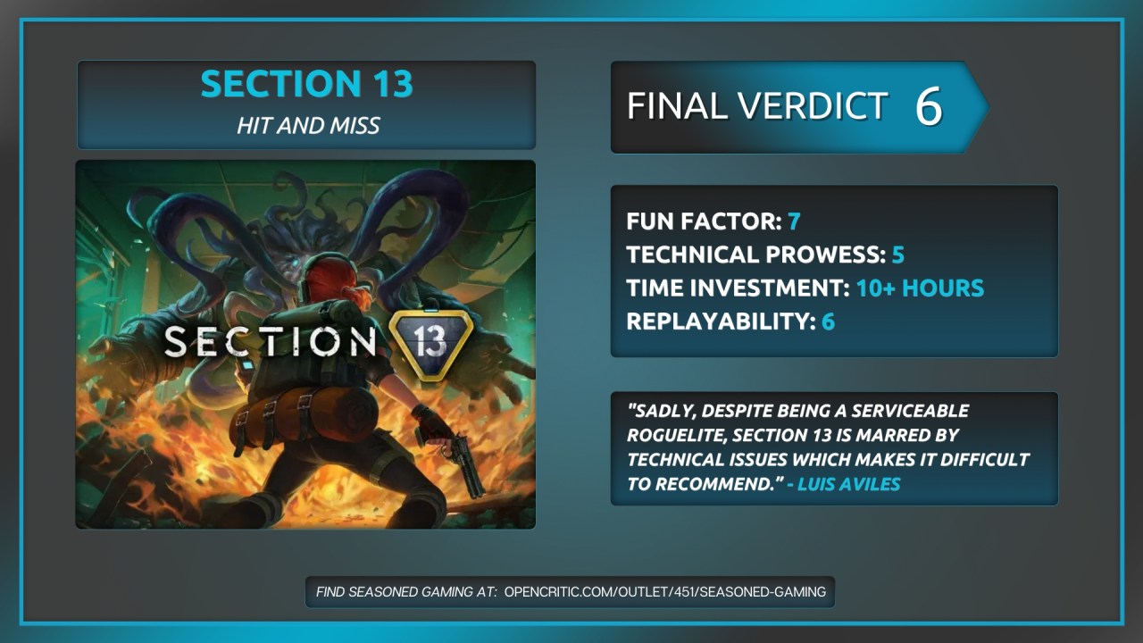 Review : Section 13 : Hit and Miss : Seasoned Gaming
